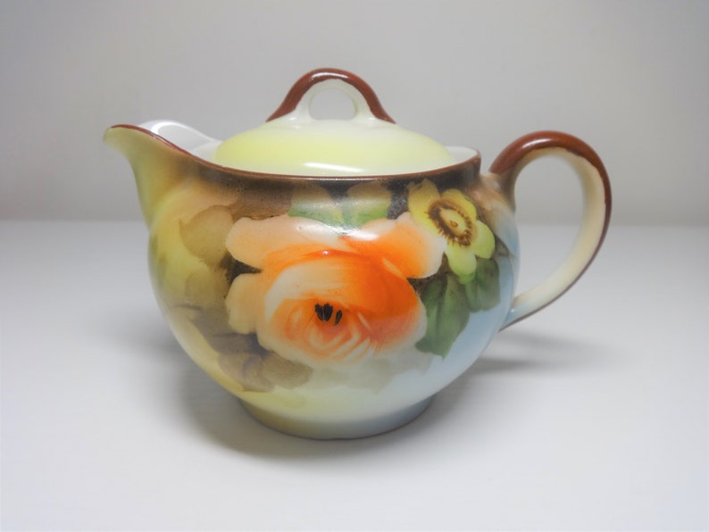 Vintage 1921 Hand Painted Noritake Small Floral Teapot With - Etsy
