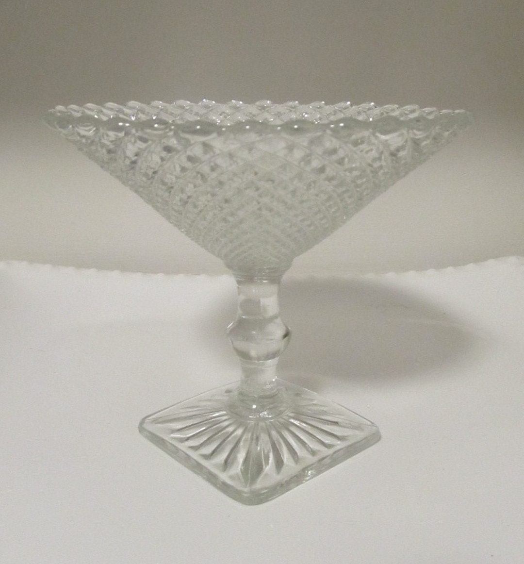 Miss American Depression Glass Compote - Etsy