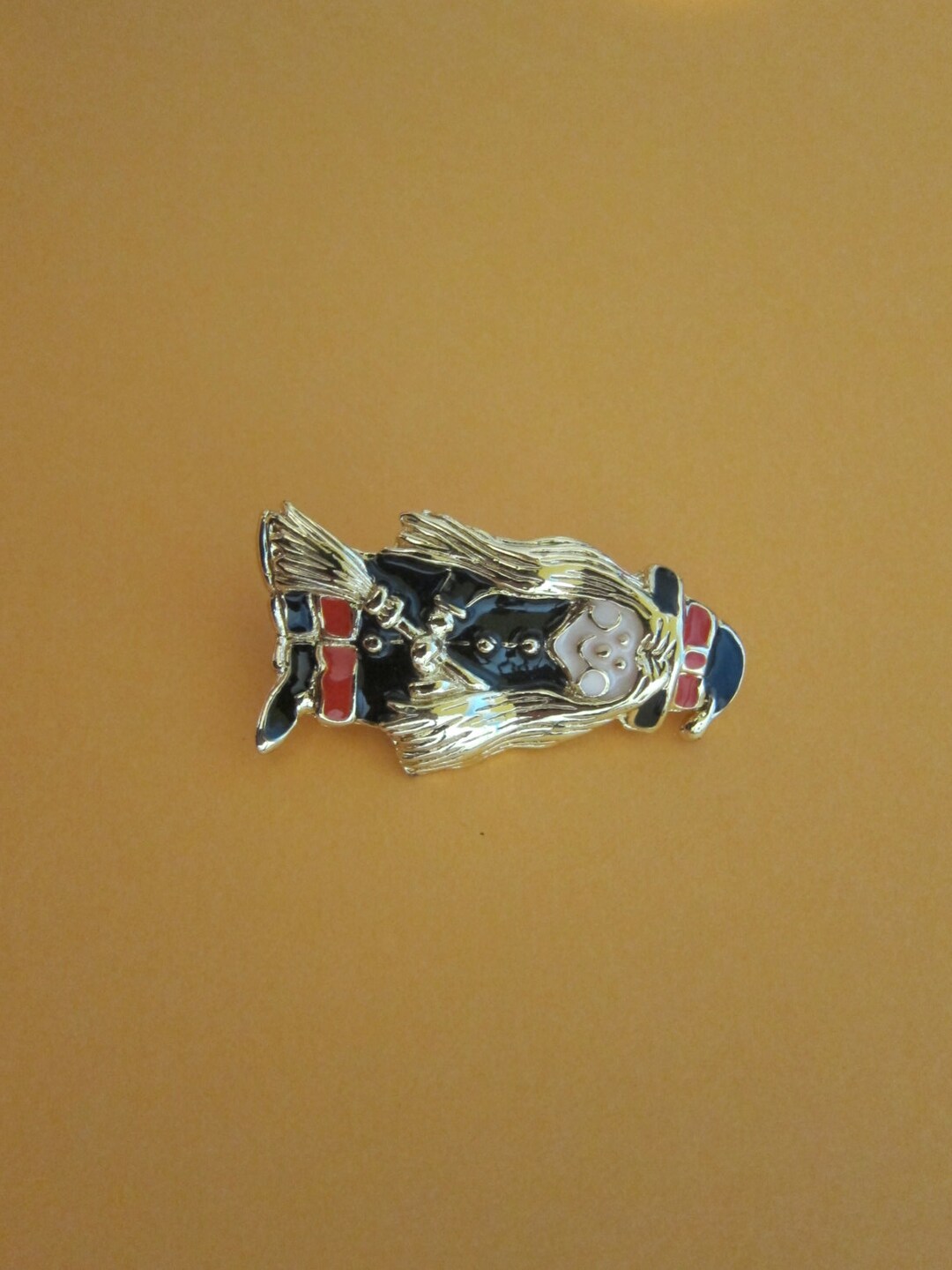 SFJ Vintage Halloween Witch Brooch - Etsy