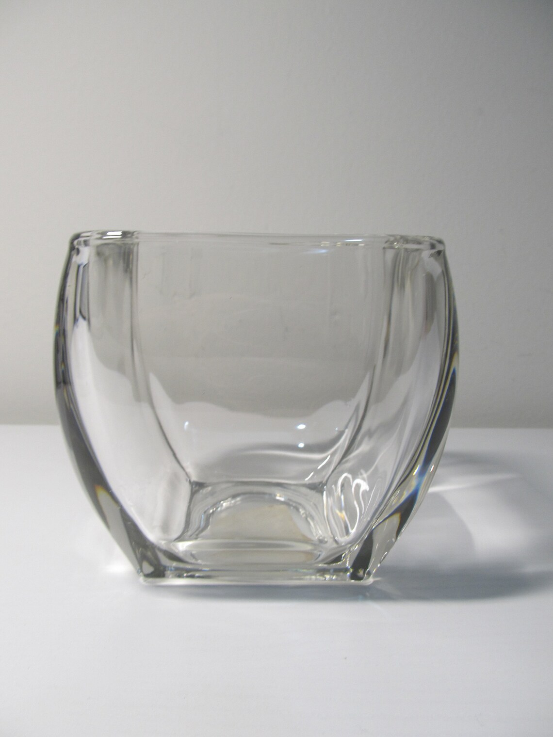 Vintage Libbey Heavy Cube Glass Votive Vase - Etsy