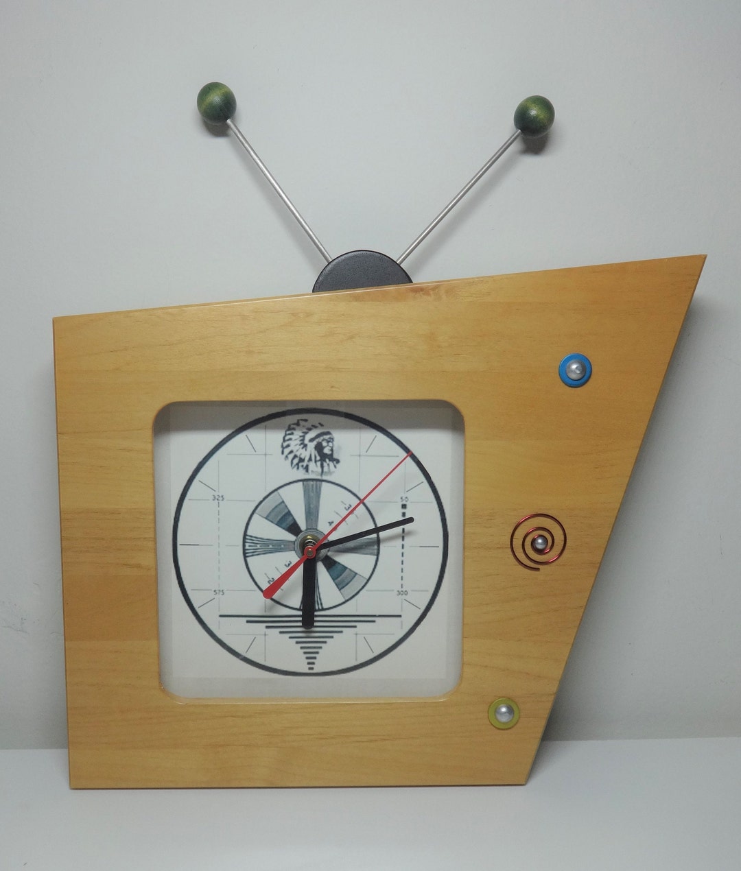 Retro Television Clock Final Broadcast TV Signal - Etsy
