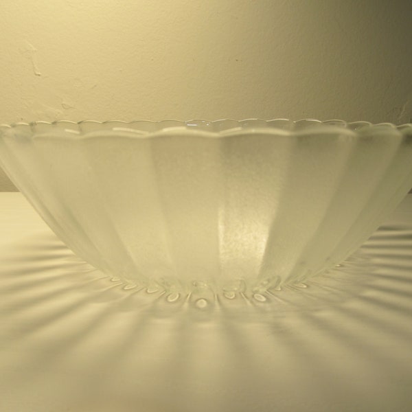 Frosted Frosted Glass Bowl Etsy
