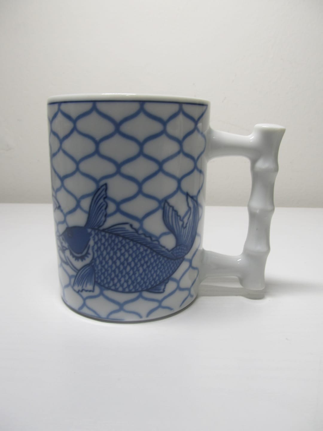Nancy Getz Koi Fish Bamboo Style Handle Cup - Etsy