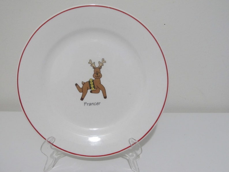 Santa's Reindeers Dessert Porcelain Plates Sold Individually ONLY SIX ...