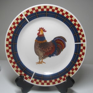 Oneida Majestic Ware Calico Rooster by Laslie Beck Teacup / Saucer and ...