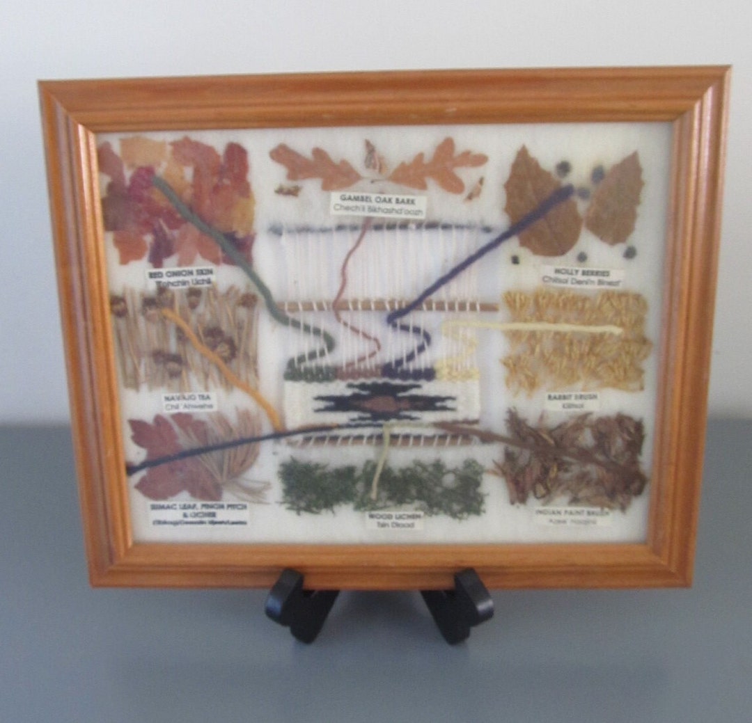 Framed Navajo Dye Chart by Roselyn Washburn - Etsy