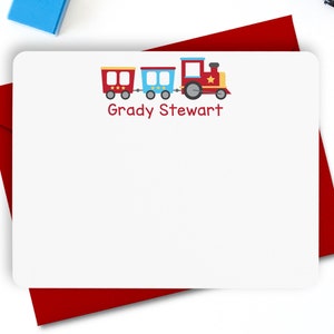 Train Stationery, Train Note Cards, Personalized Kids Stationery, Train ...