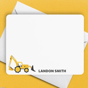 Construction Stationery, Construction Note Cards, Personalized Flat ...