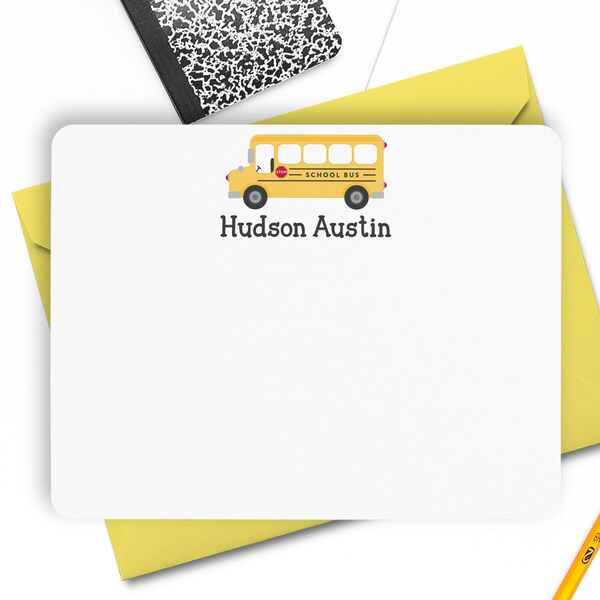 School Bus Thank You Notes - Etsy