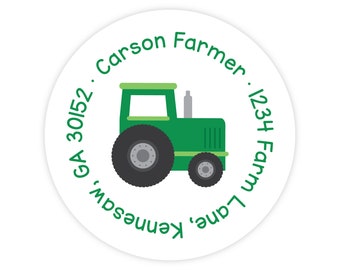 Tractor Address Labels Personalized Address Labels Kids | Etsy