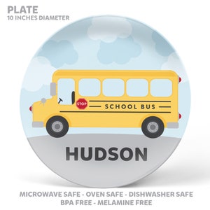 School Bus Plate, Bowl, Mug or Placemat (choose Your Pieces ...