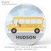 School Bus Plate Bowl Mug or Placemat School Bus - Etsy