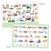 Personalized Transportation Alphabet Placemat - Kids Double-sided ...