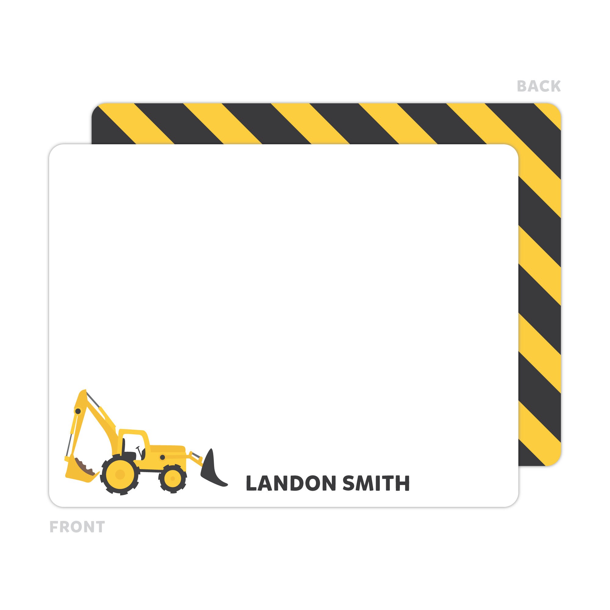 Construction Stationery Construction Note Cards Personalized - Etsy