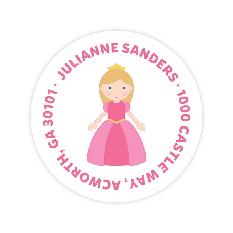 Princess Address Labels Personalized Address Labels for Kids - Etsy