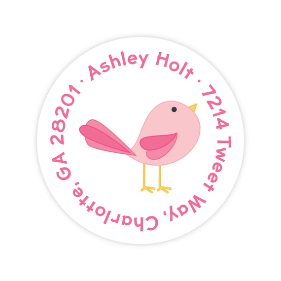 Cute Bird Address Labels, Personalized Address Labels for Kids, Bird ...