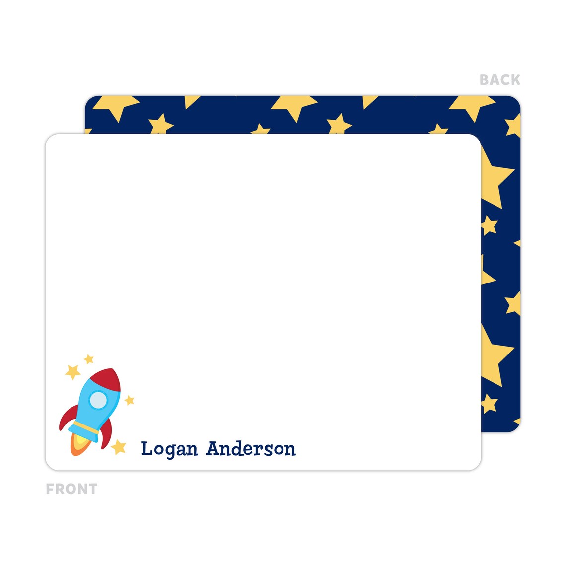 Spaceship Stationery Spaceship Note Cards Personalized Flat - Etsy