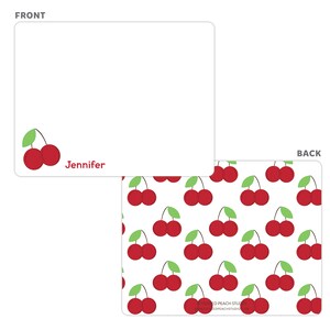 Cherry Stationery, Cherry Note Cards, Personalized Note Cards for Kids ...