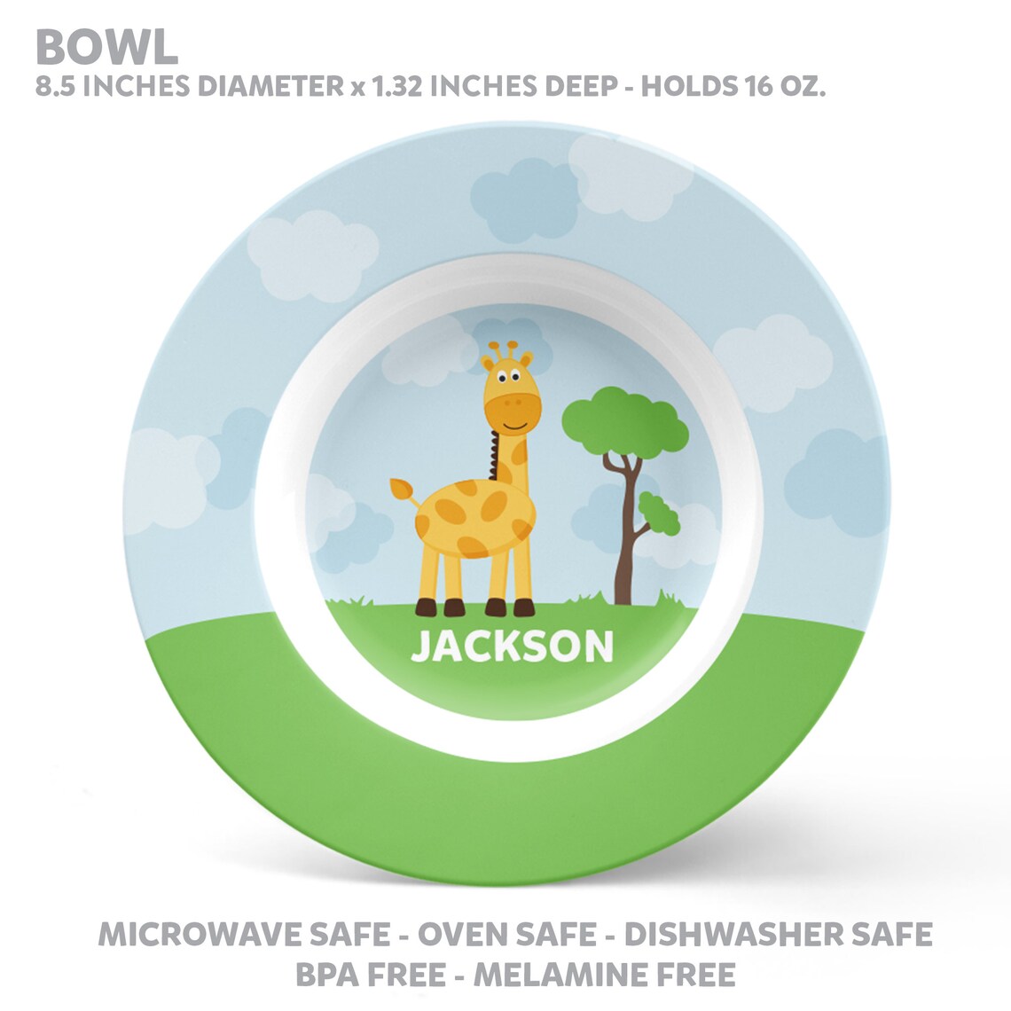 Giraffe Plate Bowl Mug or Placemat Giraffe Dinnerware Set - Etsy