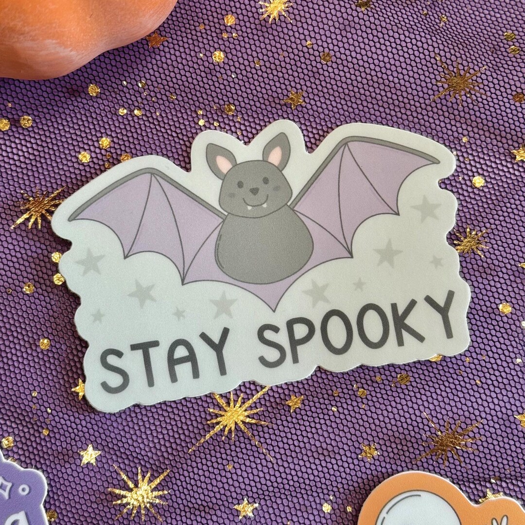 Stay Spooky Bat Sticker - Waterproof Halloween Vinyl Decal - Etsy