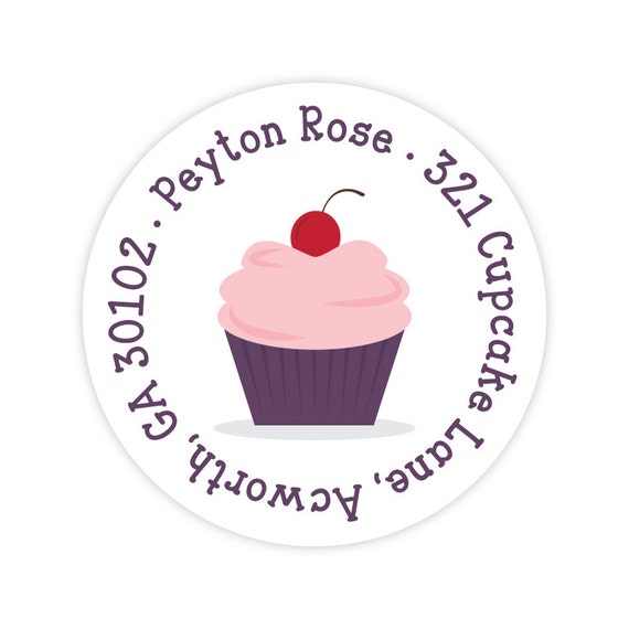 Cupcake Address Labels Personalized Kids Address Labels | Etsy
