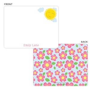 Sunshine Stationery, Sunshine Note Cards, Personalized Flat Note Cards ...