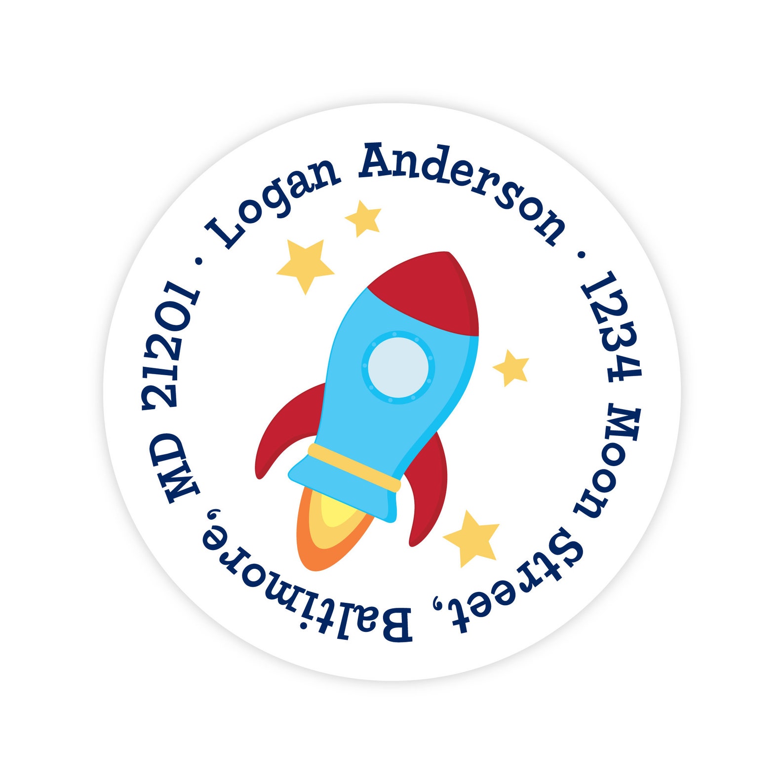 Spaceship Address Labels Personalized Return Address Labels - Etsy