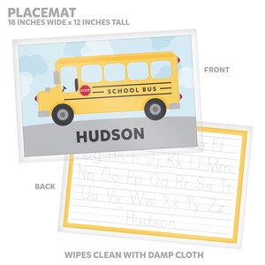 School Bus Plate, Bowl, Mug or Placemat (choose Your Pieces ...