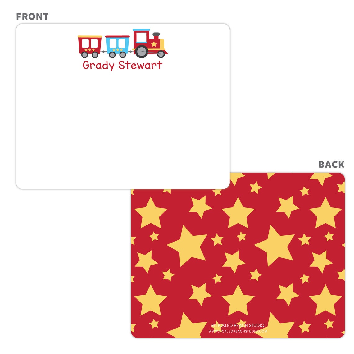 Train Stationery Train Note Cards Personalized Kids - Etsy