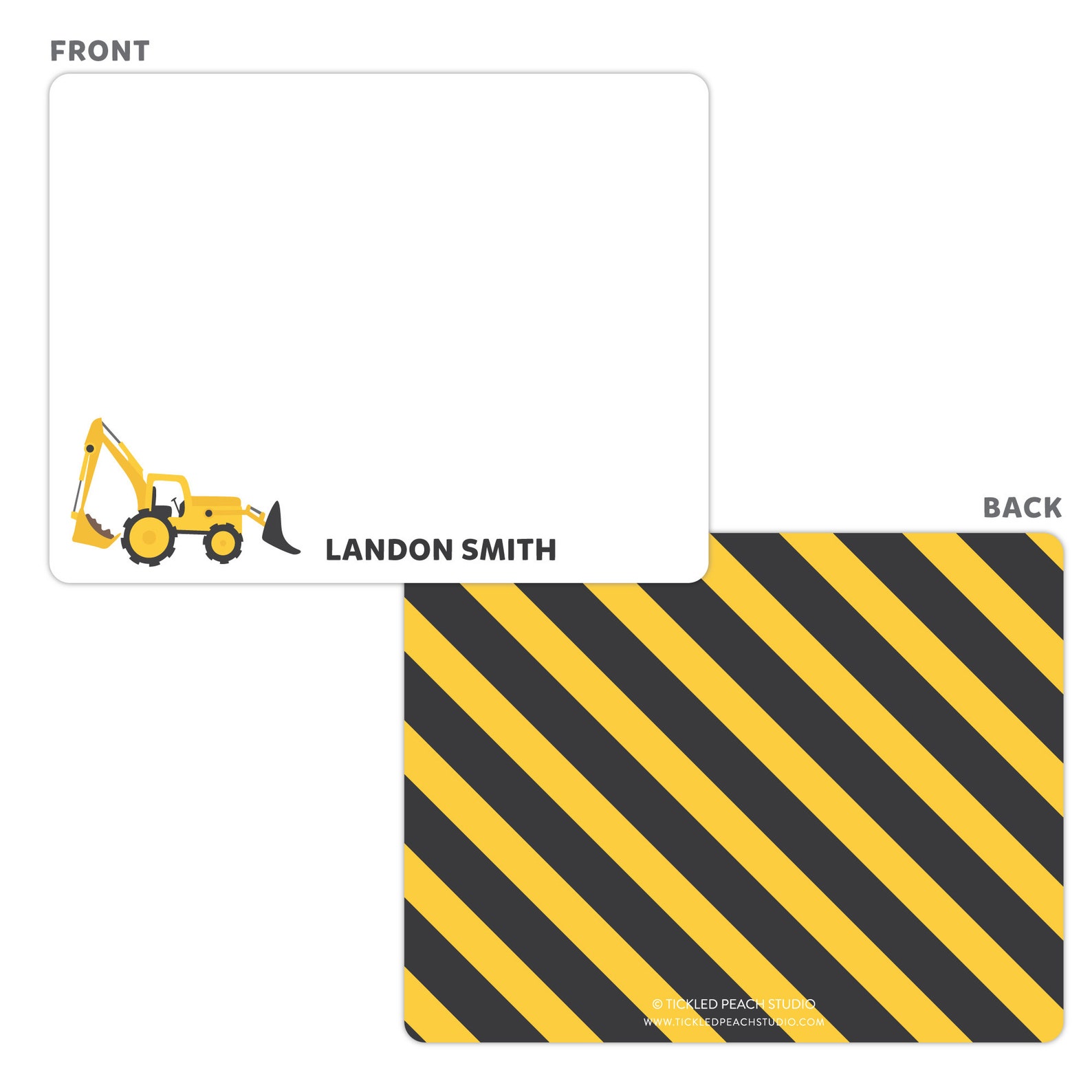 Construction Stationery Construction Note Cards Personalized - Etsy