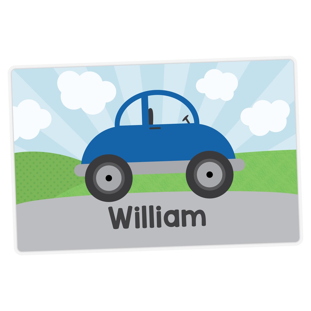 Personalized Car Placemat: Laminated Kids Activity Mat - Etsy