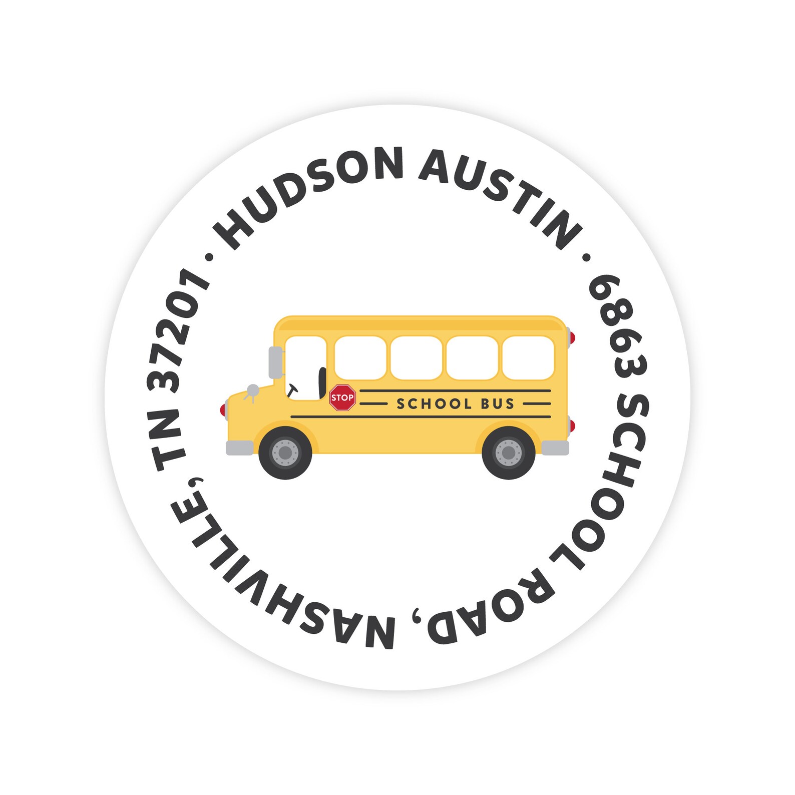 School Bus Address Labels Personalized Address Labels Kids - Etsy
