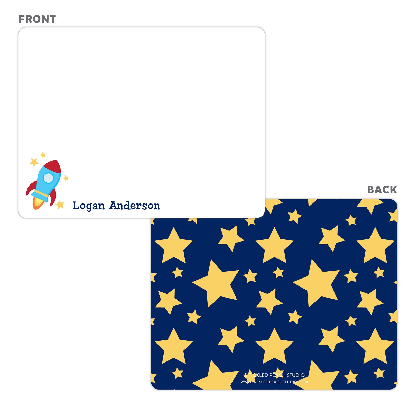 Spaceship Stationery Spaceship Note Cards Personalized Flat | Etsy