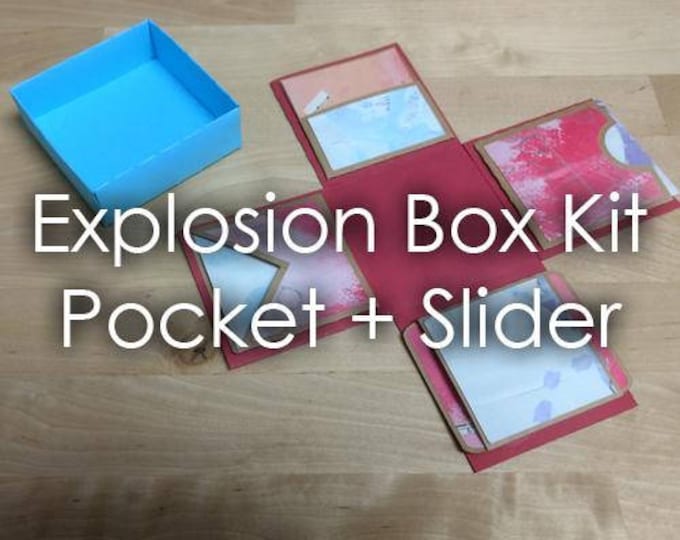 SVG PDF Explosion Box Template Kit With Pockets and Slider - Etsy
