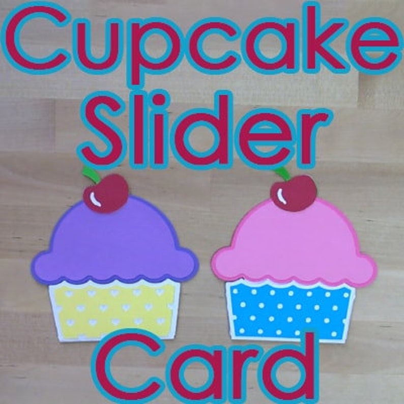 SVG PDF Cupcake Birthday Surprise Slider Card | Etsy