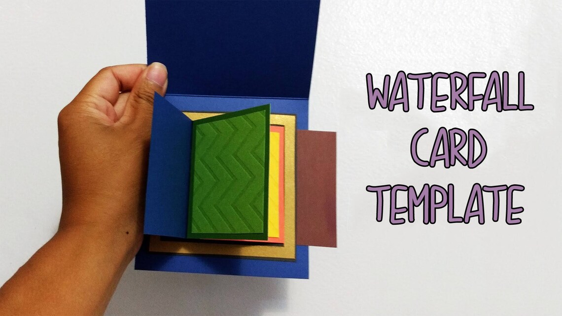 SVG & PDF Interactive Card Making Kit Waterfall Card Tutorial - Etsy
