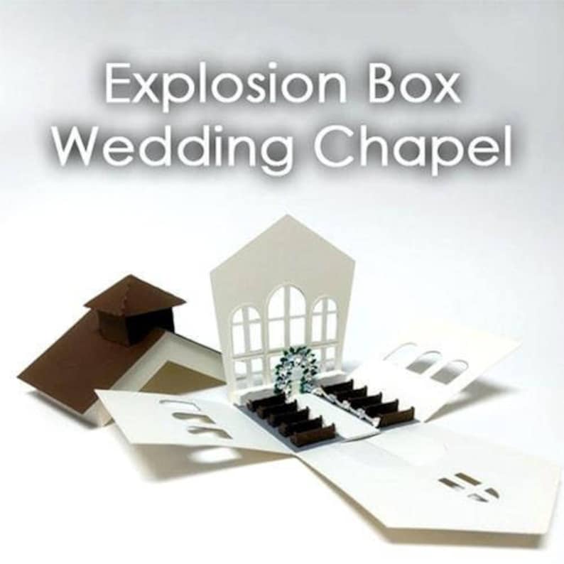 SVG PDF Explosion Box: Wedding Chapel Theme Template - Etsy