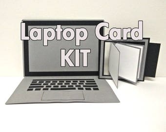 SVG PDF Make Your Own DIY Greeting Card Laptop | Etsy