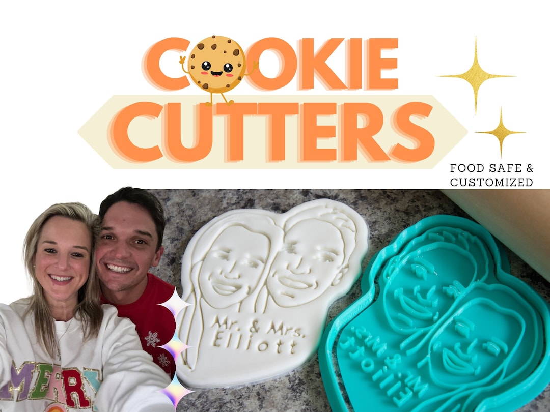 3D Printed Cookie Cutter, Portrait Cookie Cutter, Custom Face Cookie Cutter, Personalized Cookie ...