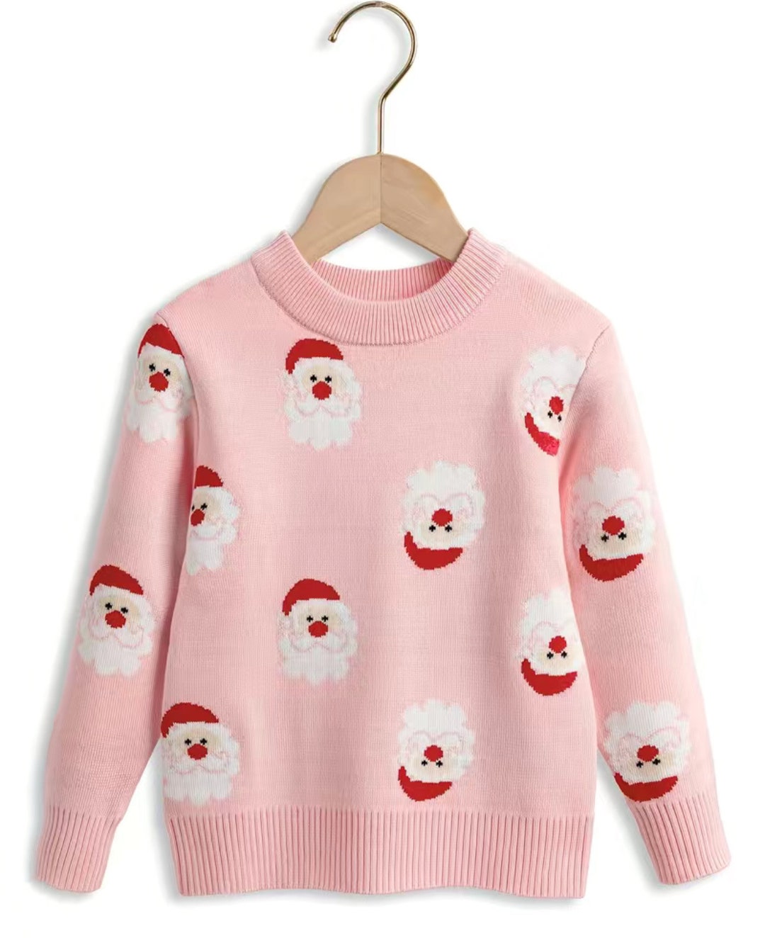 Pink Santa Sweater Girls Sweater Toddler Girls Christmas - Etsy