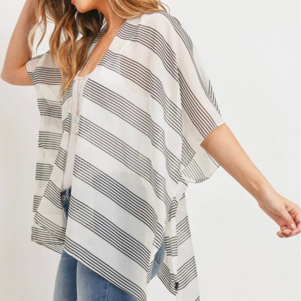 Striped Kimono - Etsy