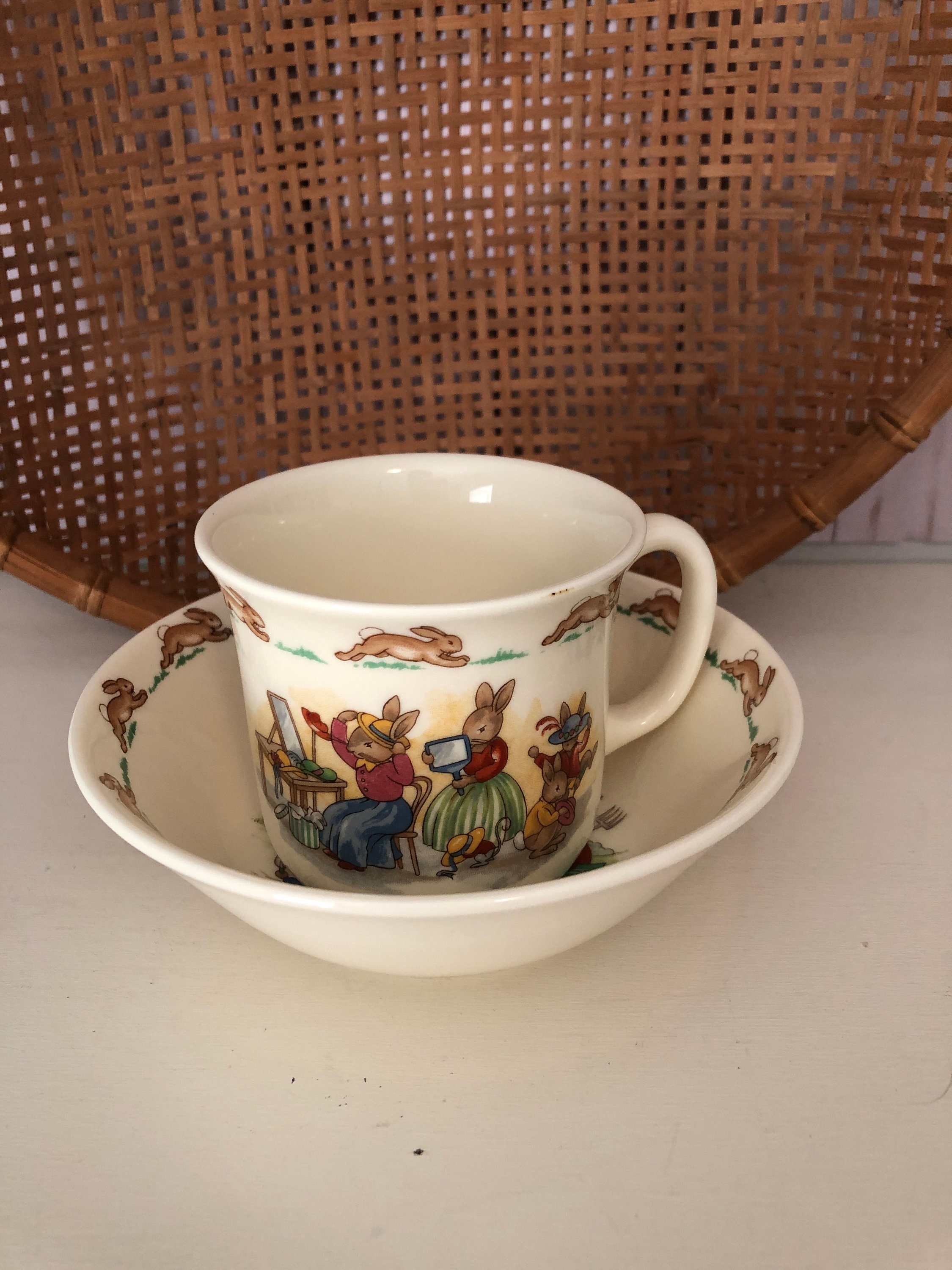 Vintage Royal Doulton Bunnykins Set of Child Dishes - Etsy