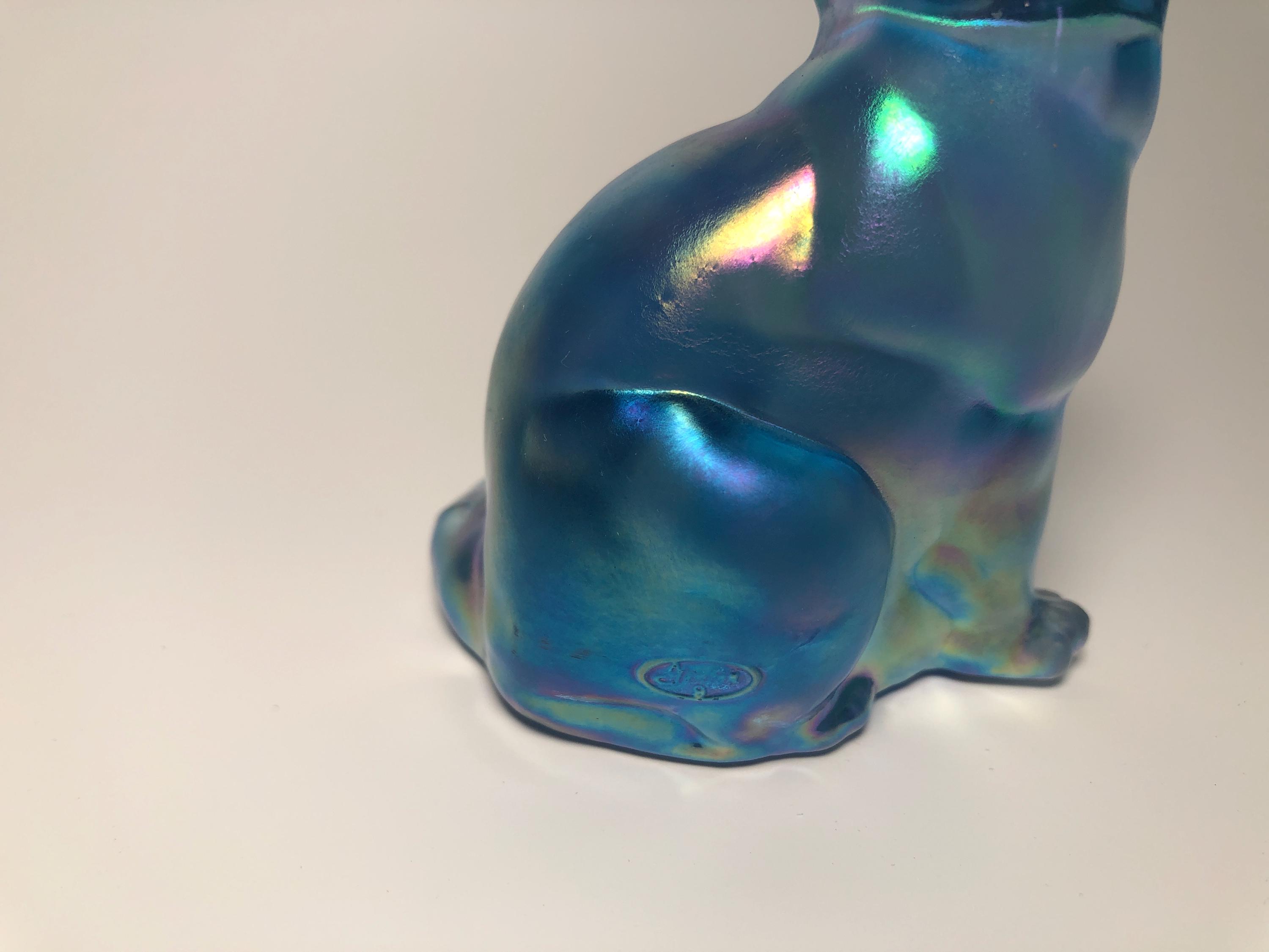 Vintage Fenton Kitty Figurine Art Glass - Etsy