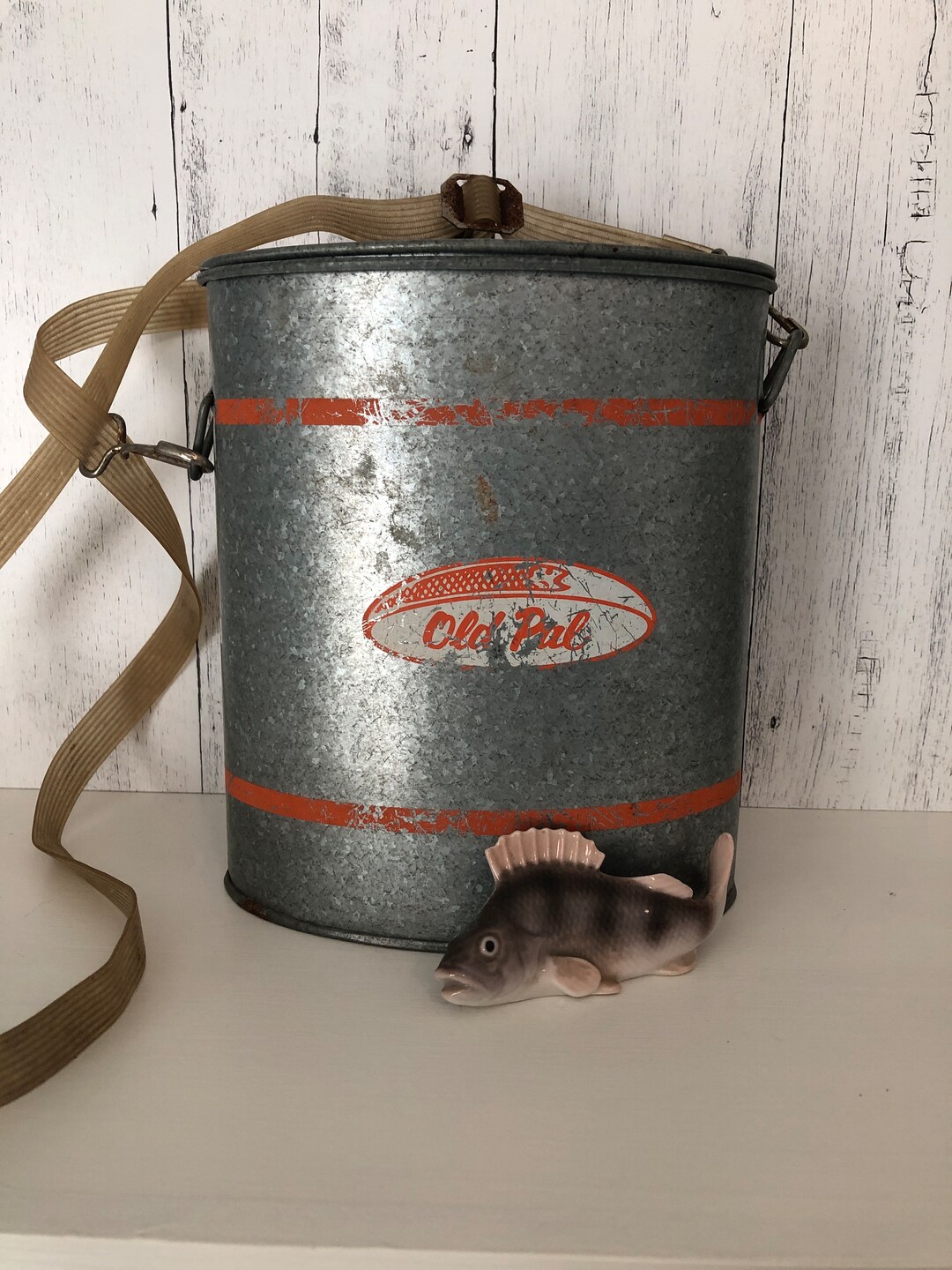 Vintage Old Pal Wading Bait Pail With Original Strap - Etsy