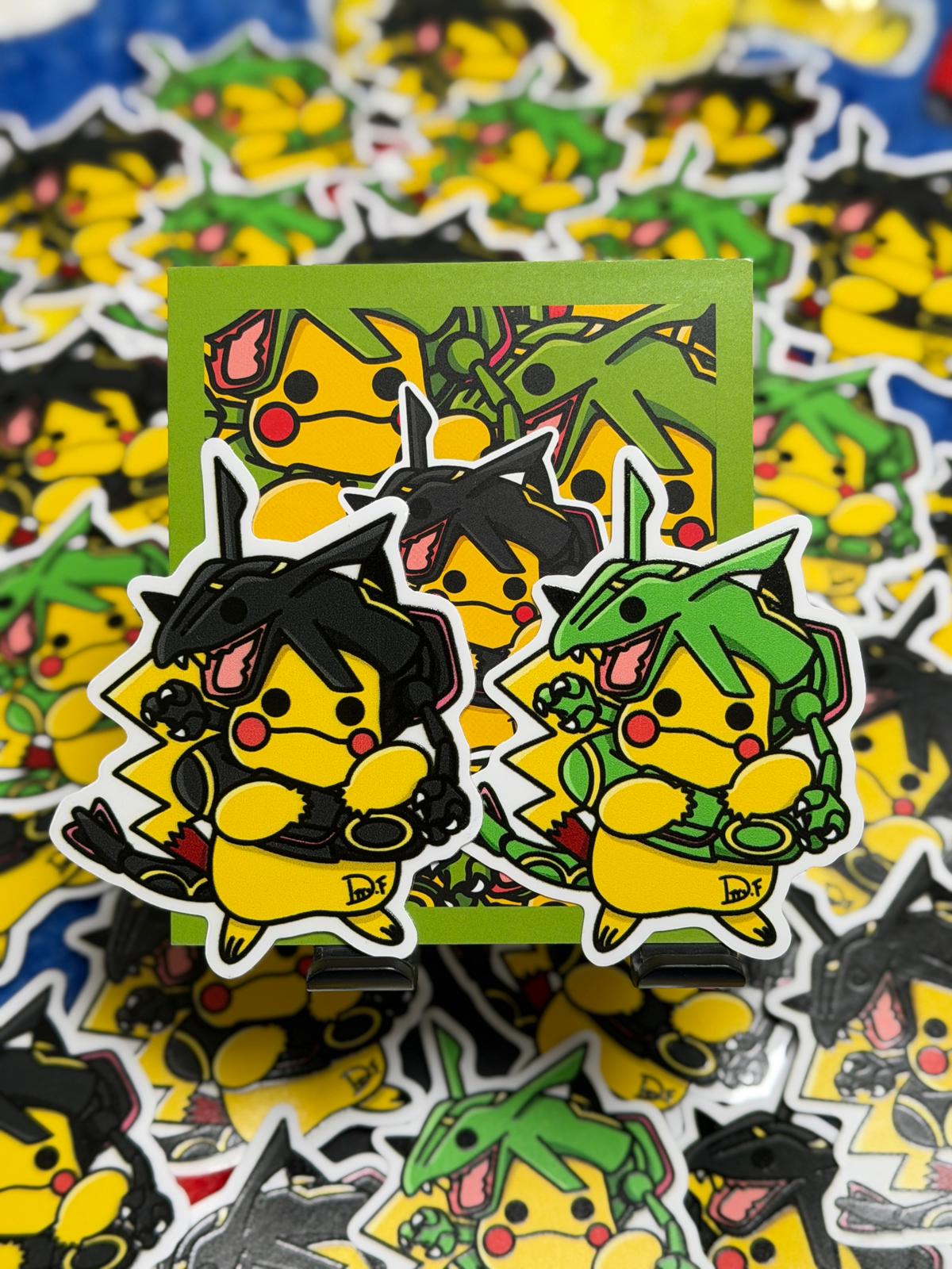 Poke Pika Ray Legendary Vinyl Stickers Clear Background Die Cut by ...