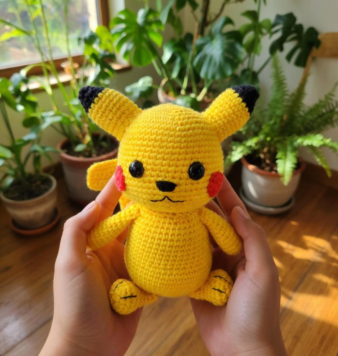 Pikach Amigurumi Crochet Pattern, Beginner Friendly Plush Toy (PDF ...