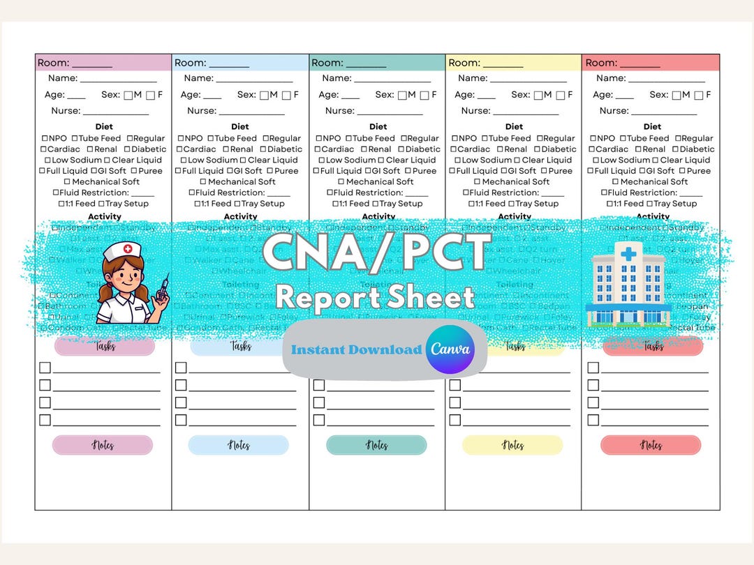 Editable CNA Planner Printable & Digital Download | Nursing Assistant ...