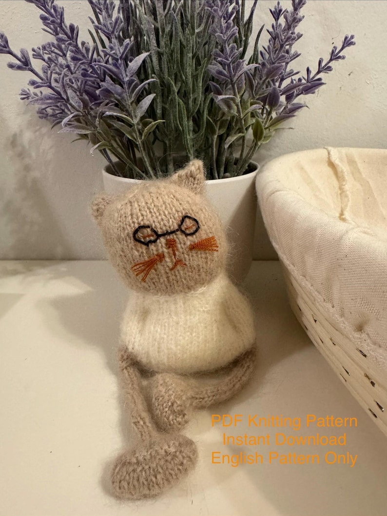 Daydream Cat Knitting Pattern | Cute Cat Doll | Handmade Animal Toy ...