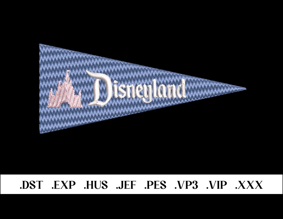 Disneyland Inspired Flag Banner Embroidery Files - .dst .exp .hus .jef ...