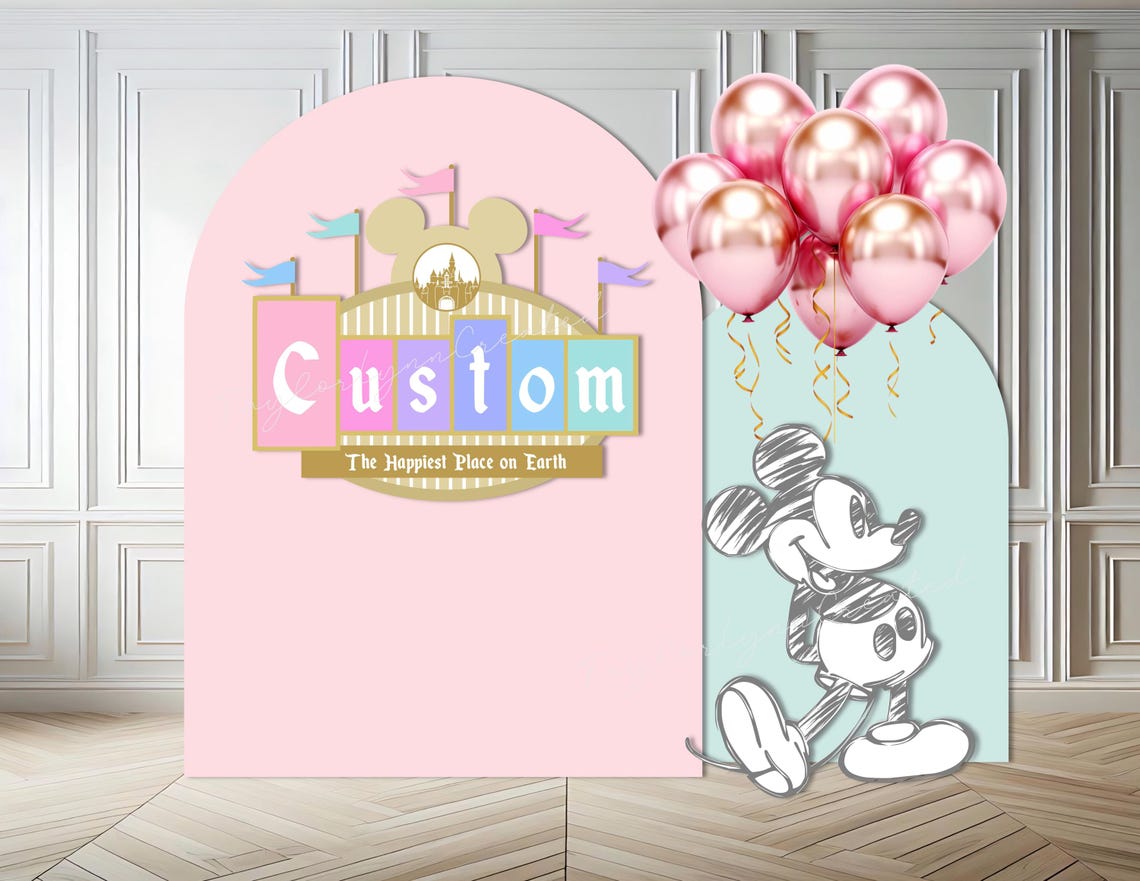 Custom Name Disneyland Inspired Entrance Sign Digital Graphics Bundle ...